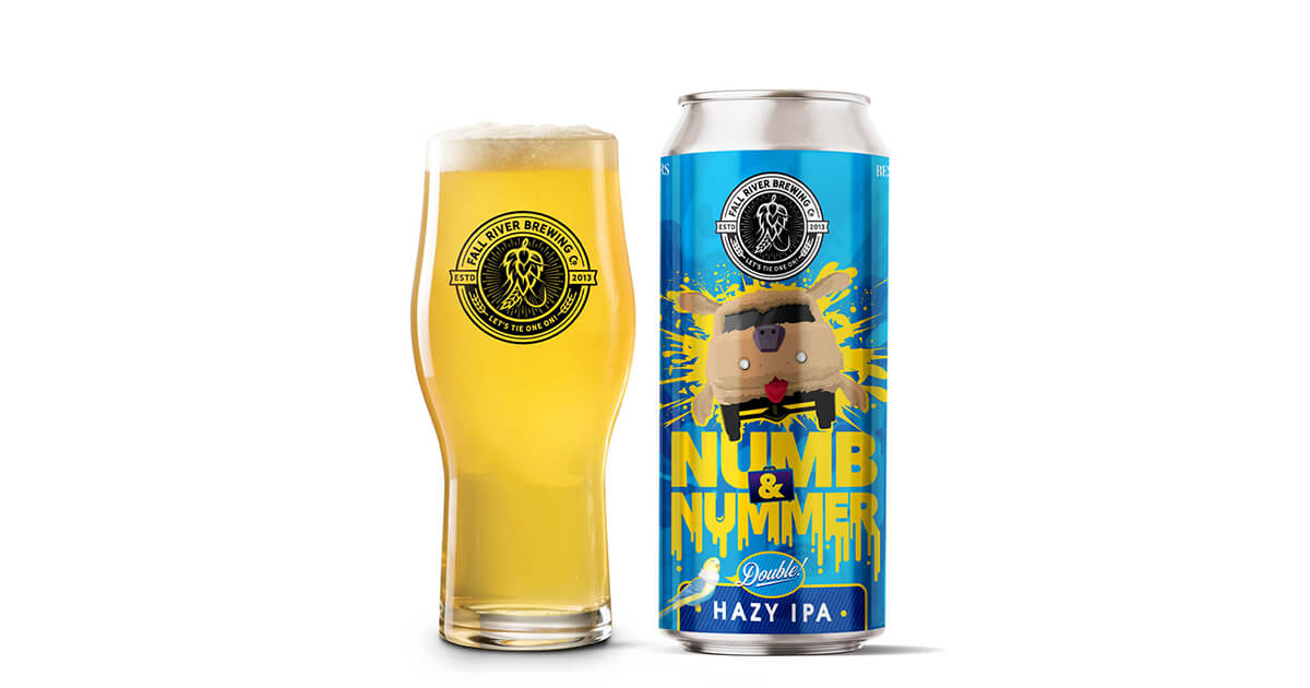 Numb & Nummer Double Hazy IPA | Fall River Brewing Co.